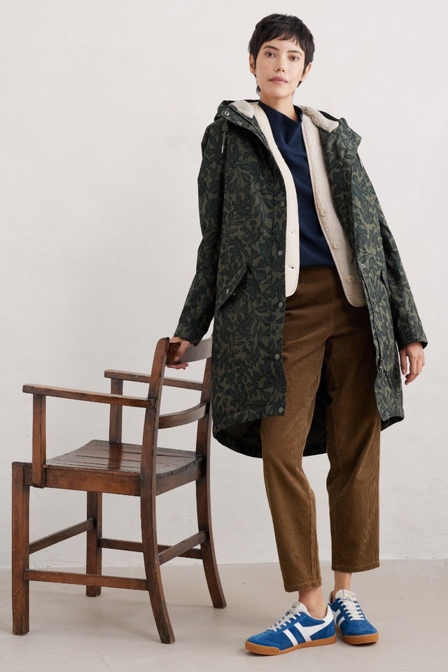 Seasalt Women's Coat - green Plant Hunter Waterproof Parka Coat - Regular - Fig | eBay UK