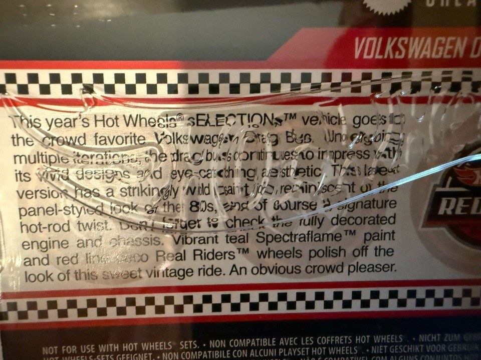 18 Rare HOT WHEELS REAL RIDERS RED LINE CLUB VOLKSWAGEN DRAG BUS BLUE ...