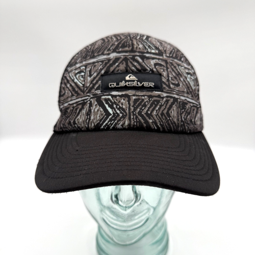 Quicksilver Snapback Hat Cap OSFM Black Gray Surfing Tropical ...