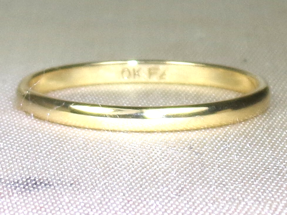 Frederick Goldman 10k Yellow Gold .417 Thin Polished Band Fine Ring ...