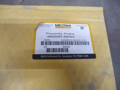 Metrix MX2030-02-000-030-10-05 Proximity Probe MX 2030 Series New | eBay