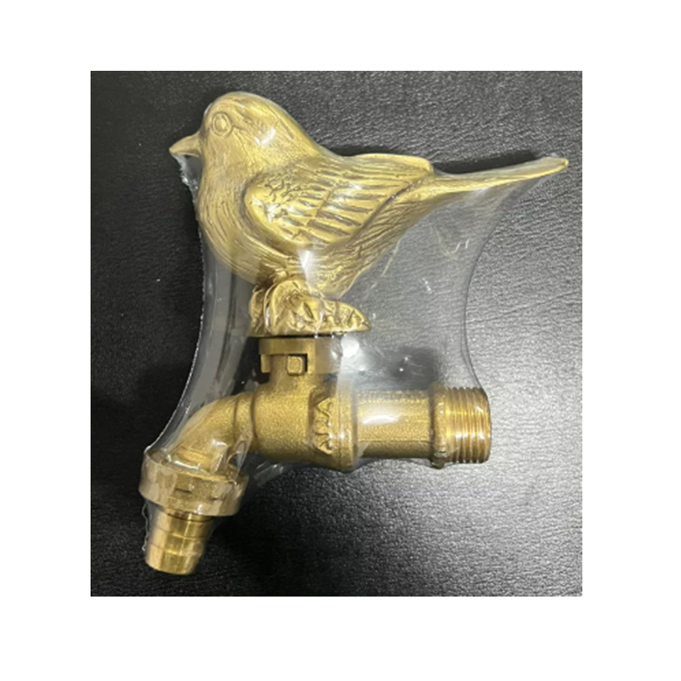Brass GardenTap Faucet Sparrow Spigot Vintage Water Decor Outdoor ...