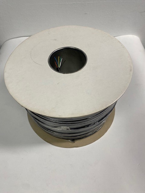Flat Telephone Wire, 6 Conductor, 28 Gauge Stranded Copper Wire, Black ...