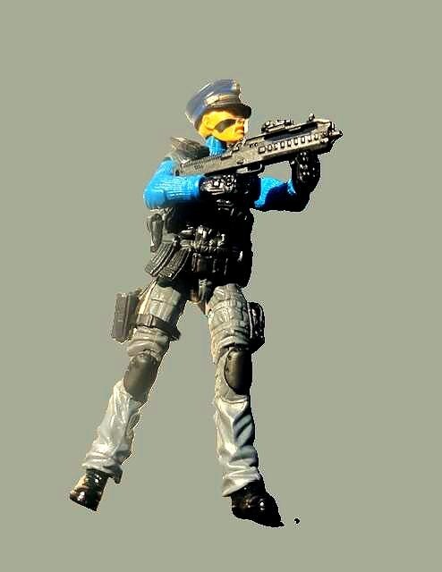 Gi Joe, Custom Urban Rescue Police Officer/Cobra Saboteur with weapons ...