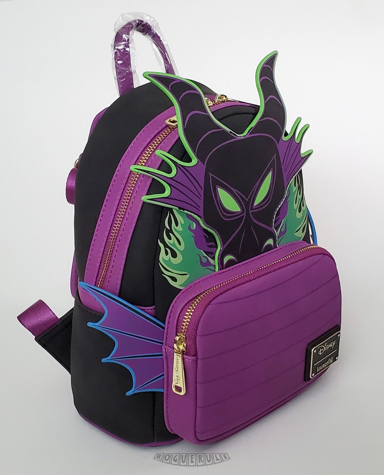 🚦Loungefly Maleficent Dragon Mini Backpack Exclusive - Glow In The Dark ...