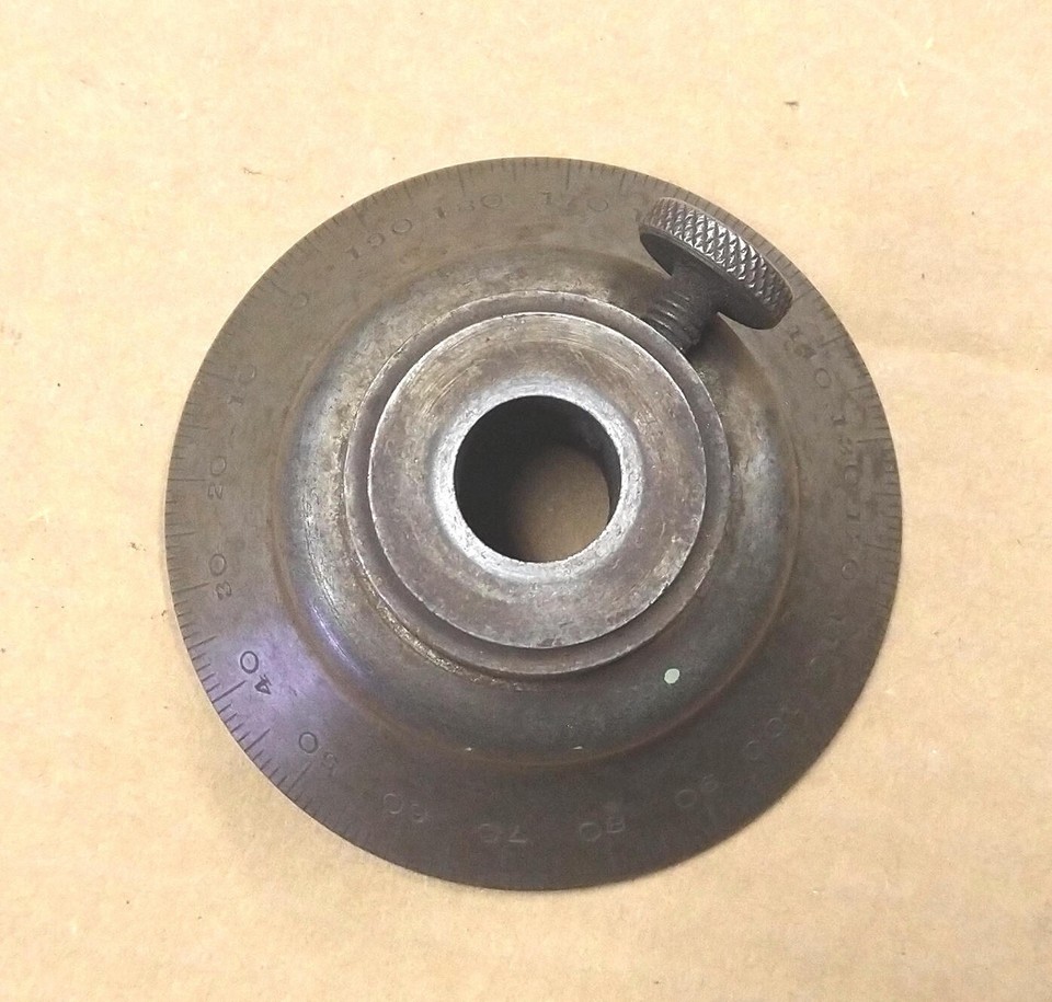 3.6" Diam Mill Lathe machine Grinder handle table travel DIAL Vintage ...