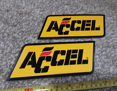 Lot of 2 Classic Accel Ignition Racing Decals NHRA NASCAR Stickers Hot ...