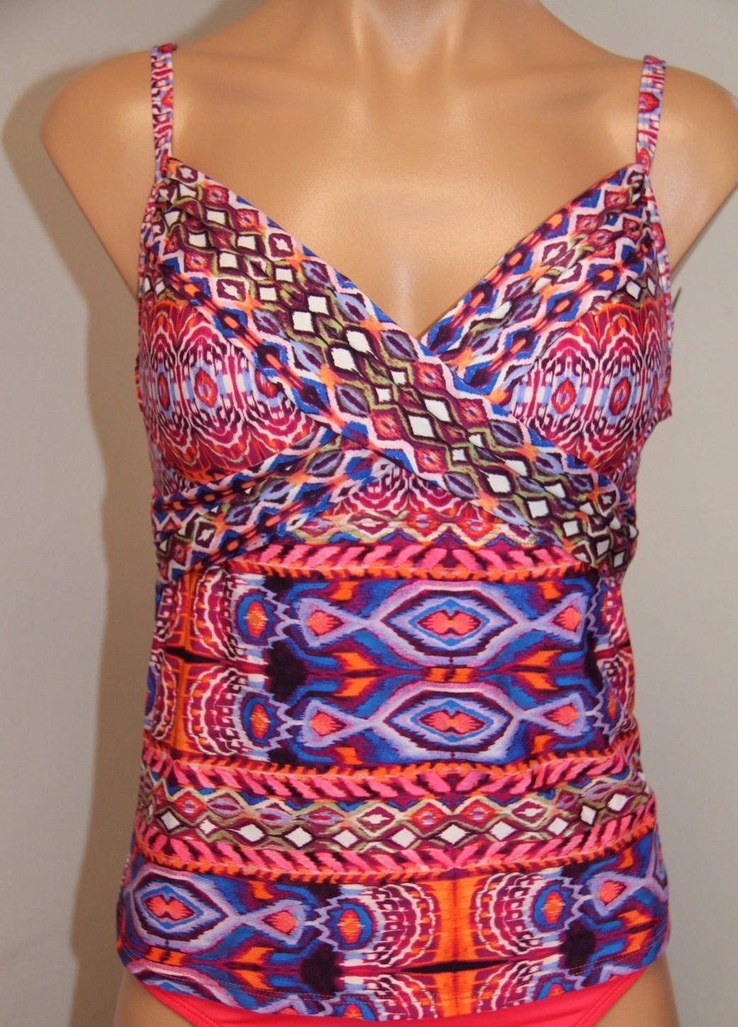 Nwt La Blanca Swimsuit Bikini Top Sz 6 Tankini Wat Watermelon Underwire