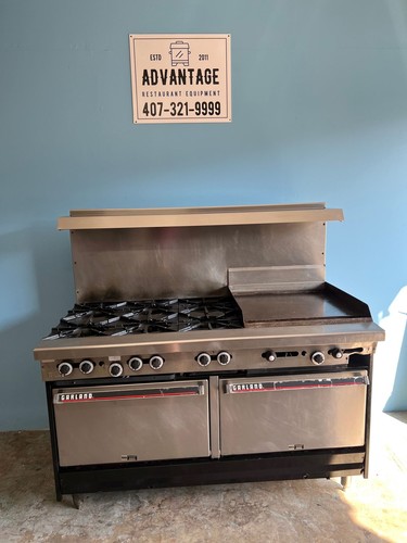 USED Garland Commercial Gas Range 6 Burner 24" Griddle Double Oven ...
