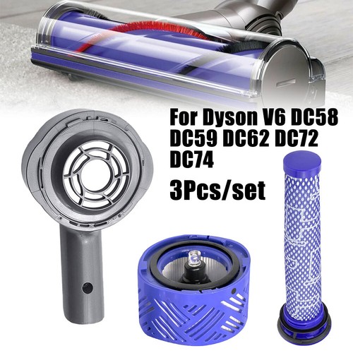 Motor Rear Cover + Rear HEPA Filter + Pre Filter Set for Dyson V6 DC58 ...