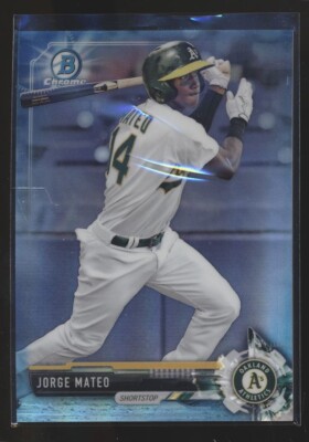 2017 BOWMAN CHROME SKY BLUE /399 JORGE MATEO A'S | eBay