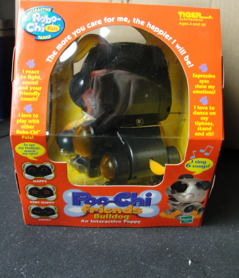2001 Tigar Electronics Hasbro "POO-CHI ROBO-CHI PETS" BULLDOG NEW ...
