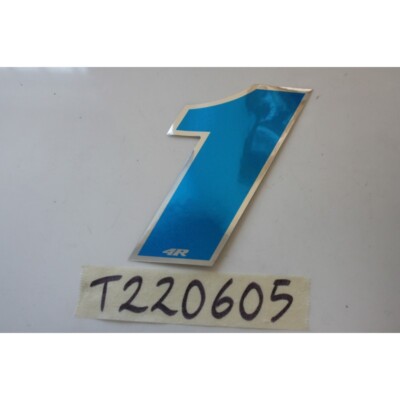 Autocollant De Course Anodisé Numéro 1 Bleu 100x130 Racing Number Decal ...