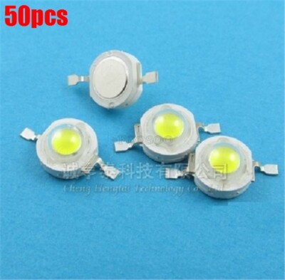 50Pcs 1W Led High Power Led Beads 100-110LM Pure White ei | eBay