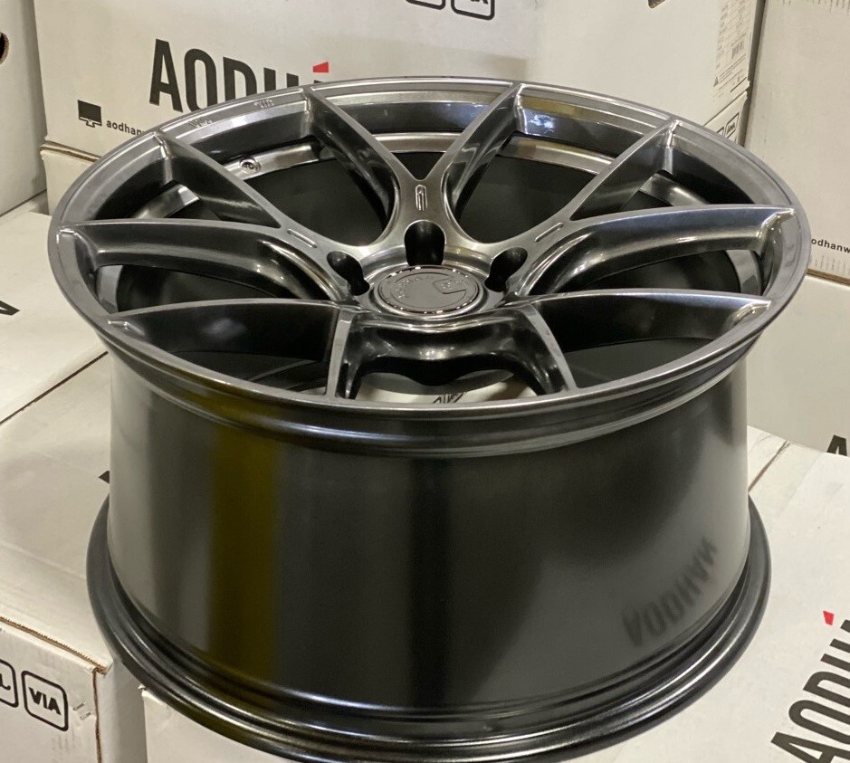 18" Aodhan AH11 Wheels 18x8.5 +35 5x112 Hyper Black Rims (Set of 4) | eBay