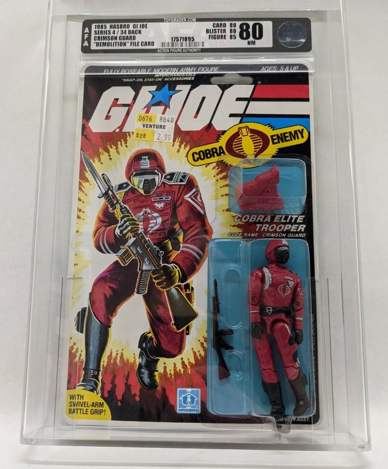 Hasbro GI Joe 1985 Crimson Guard Series 4 34 Back RARE Demolition Card ...