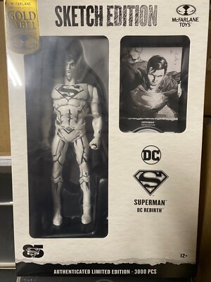 DC SUPERMAN SKETCH EDITION EXCLUSIVE GOLD LABEL /3000 SDCC NEW SEALED ...