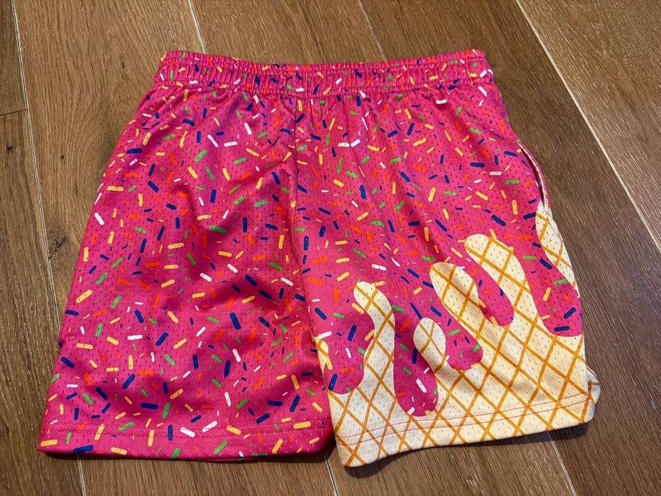 Baseball Lifestyle 101 Strawberry Pink Ice Cream Shorts YL Large New ...