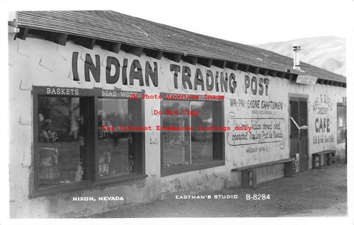 NV, Nixon, Nevada, RPPC, Indian Trading Post, Eastman's Studio Photo No ...