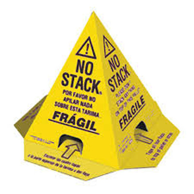 100 - No Stack Pallet Cones 8 x 8 x 10 Yellow/Black : English,Spanish ...