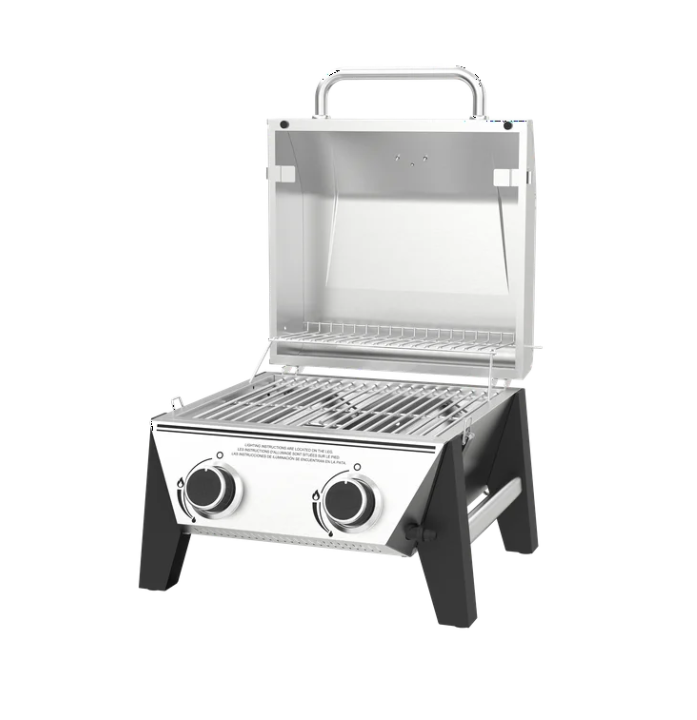 Expert Grill 2-Burner Tabletop Gas Grill, Stainless Steel, 13,000 BTUs ...