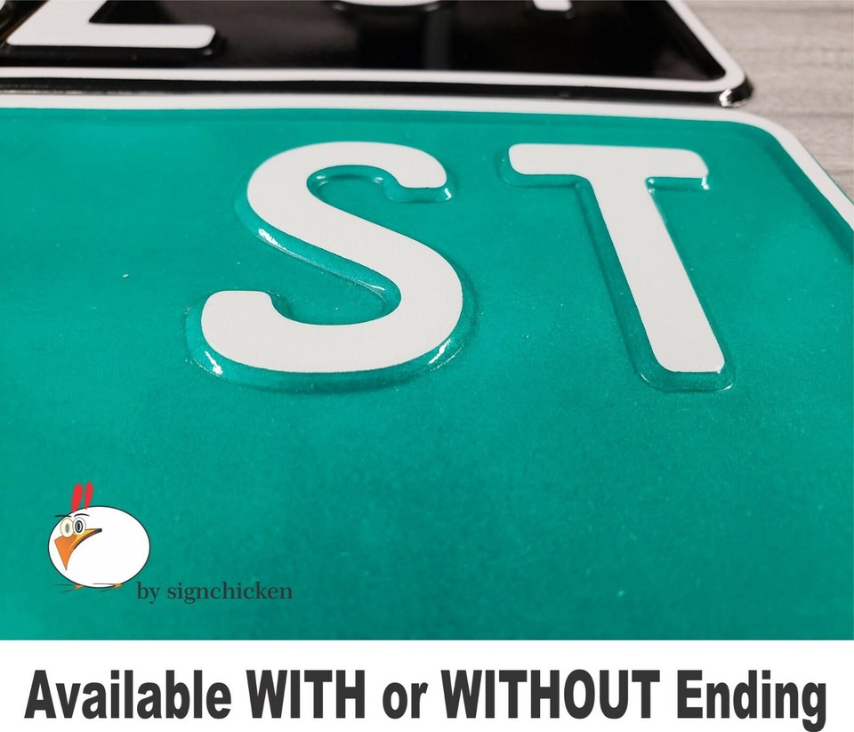 Custom Personalized STREET SIGN, garage, home, room, decor, kids, baby ...