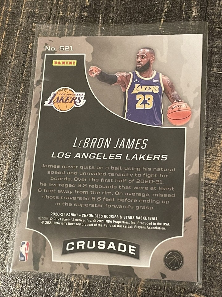 2020-21 Chronicles Rookies & Stars Lebron James Crusade LA Lakers #521 ...