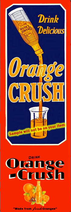 Orange Crush Soda Stickers Signs Fridge Magnets Decals Vintage ...
