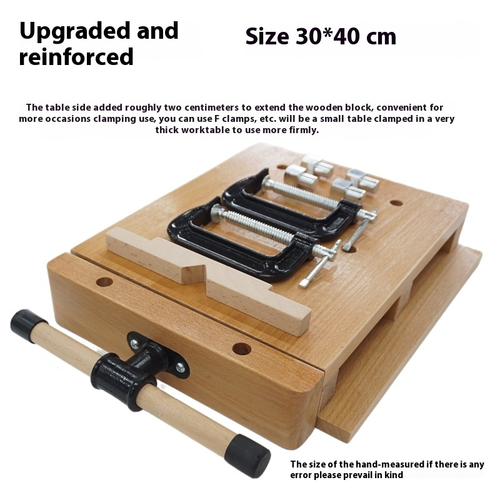 Woodworking Bench Vise - Hard Wood Vise for Workbench with 4 Bench Dogs ...