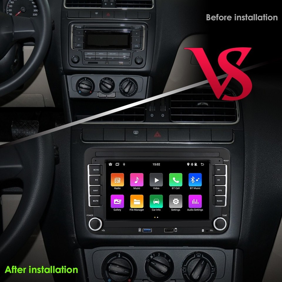 7" Android 12 Car Stereo Radio Apple CarPlay GPS for VW Volkswagen ...