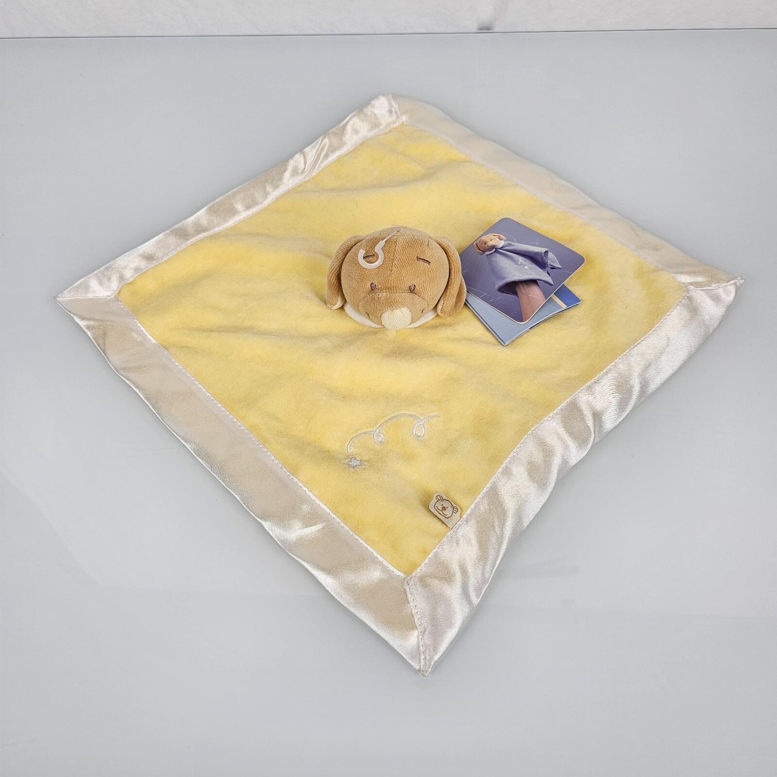 Noukies Ami Edgar Stuffed Plush Yellow Puppy Dog Security Blanket ...