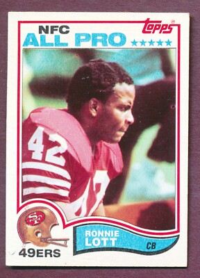 1982 Topps Ronnie Lott #486 Rookie Dead Centered Rare San Francisco ...