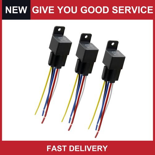 Universal 48V 40A SPDT Car Relay 5 Pin 5 Wires w/ Harness Socket Plug ...