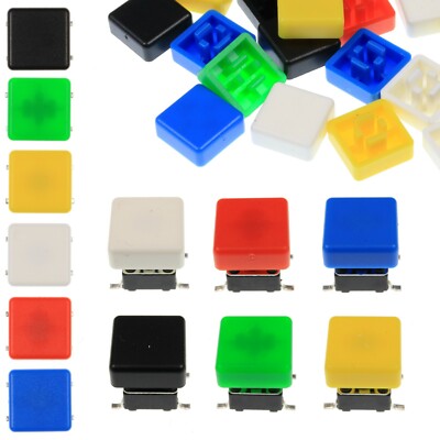 A66 Tactile Cap & Switch - Momentary Button - Square Flat Keycap - 6 ...
