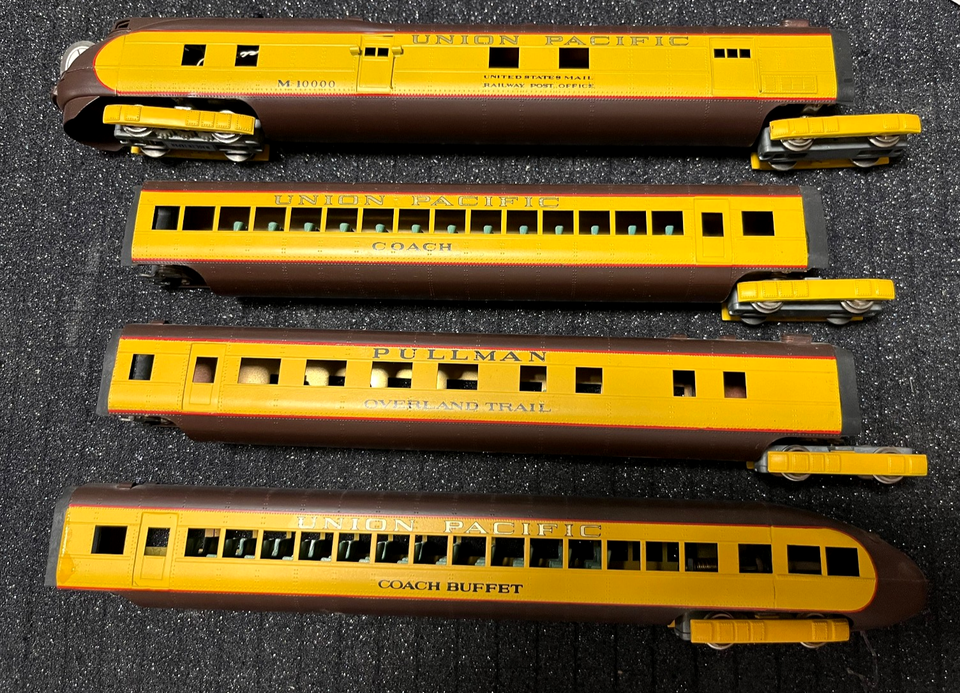 HO Brass - Union Pacific M10000 Unit Train by AHM - 4 Car Set with Two Motors | eBay