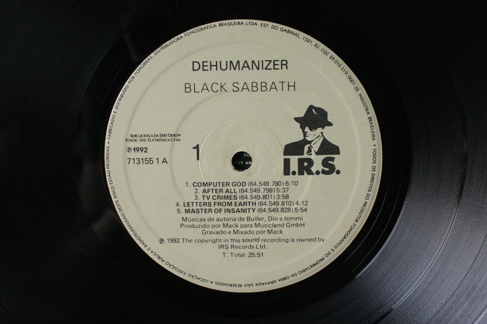 BLACK SABBATH DEHUMANIZER 1992 ORIGINAL VINYL LP | eBay