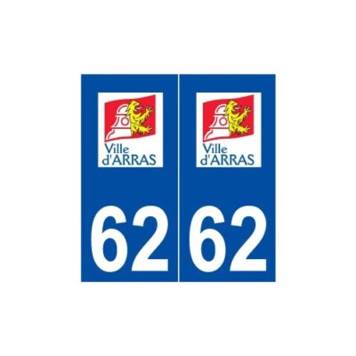 62 Arras logo autocollant plaque stickers ville | eBay