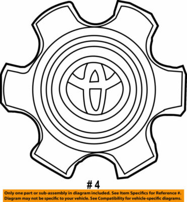 42603-60500 Toyota Ornament sub-assy, wheel hub(for front) 4260360500 ...