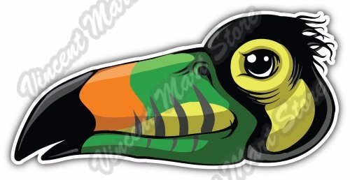 Colorful Tropical Bird Head Paradise Car Bumper Window Vinyl Sticker ...