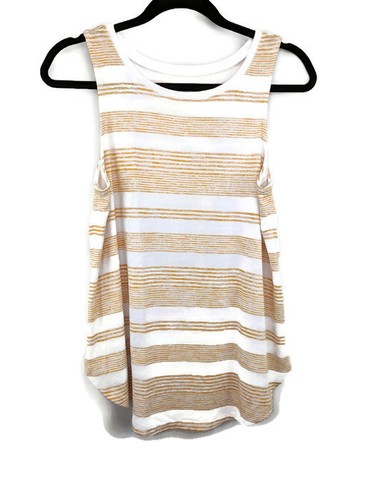 ana A New Approach Tank Top Orange White Stripe sz M | eBay