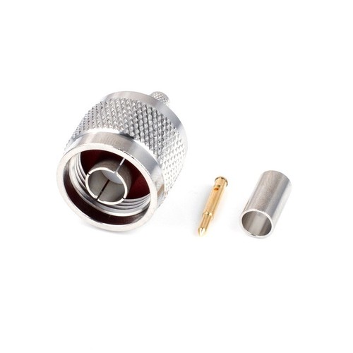 N Male Plug Crimp RG58 RG142 LMR195 RG400 Coaxial Cable Straight ...