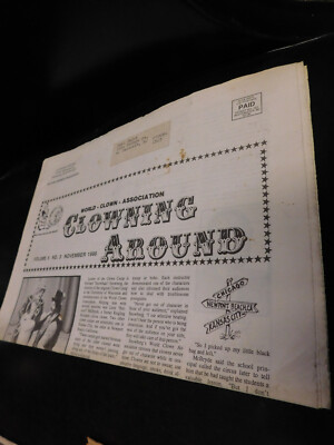 Clowning Around Magazine Newspaper World Clown Association 1986 ...
