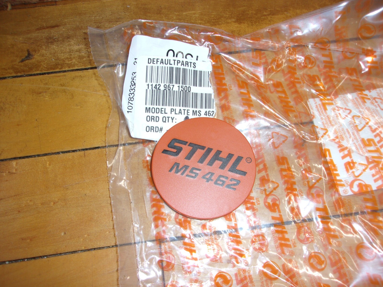 Stihl OEM MS462 Model Plate / Name Badge MS 462 1142-967-1500 #GM-C4C5 ...