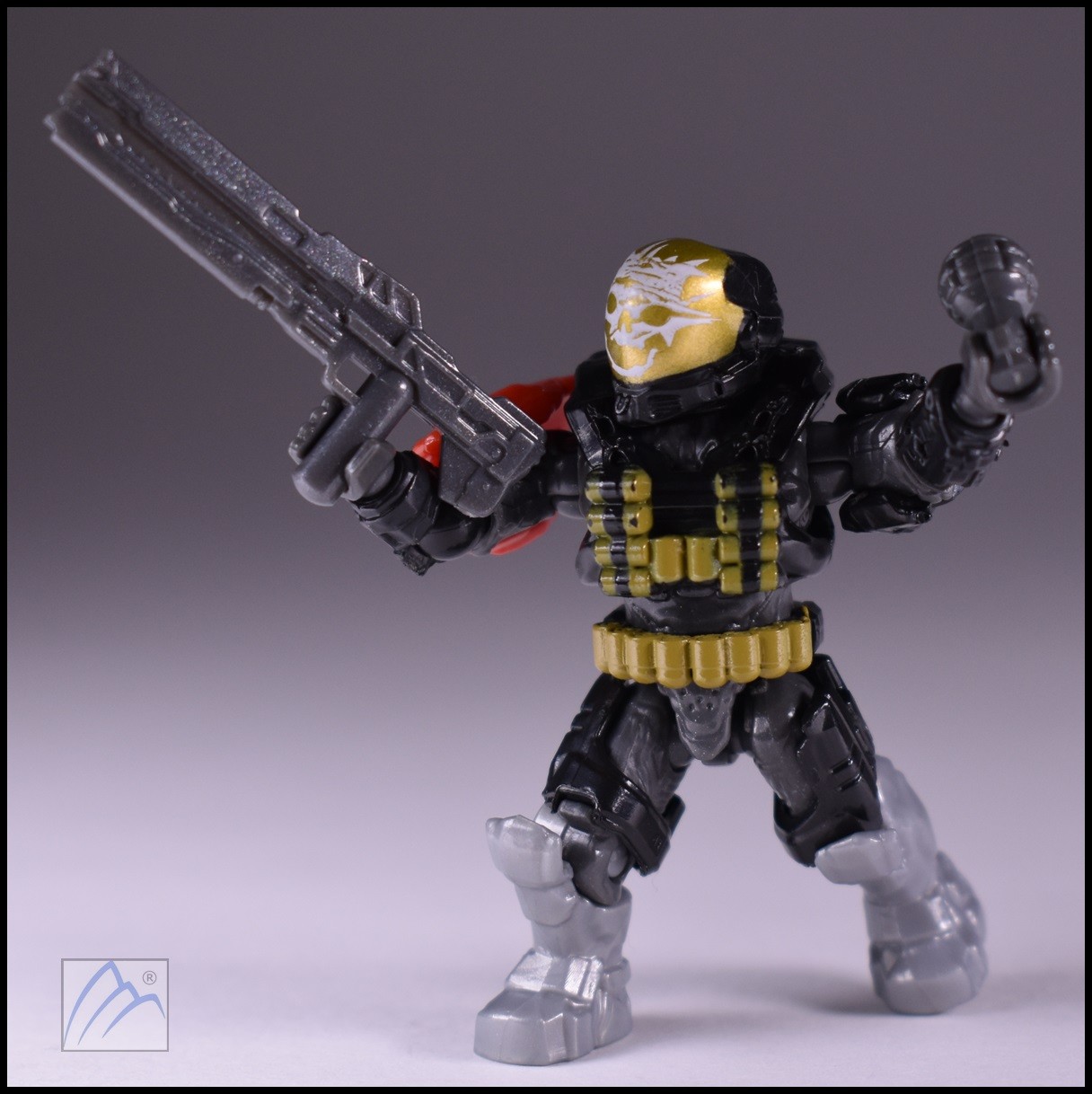 HALO CONSTRUX MEGA BLOKS UNSC SPARTAN EMILE RAILGUN & GRENADE MINI ...