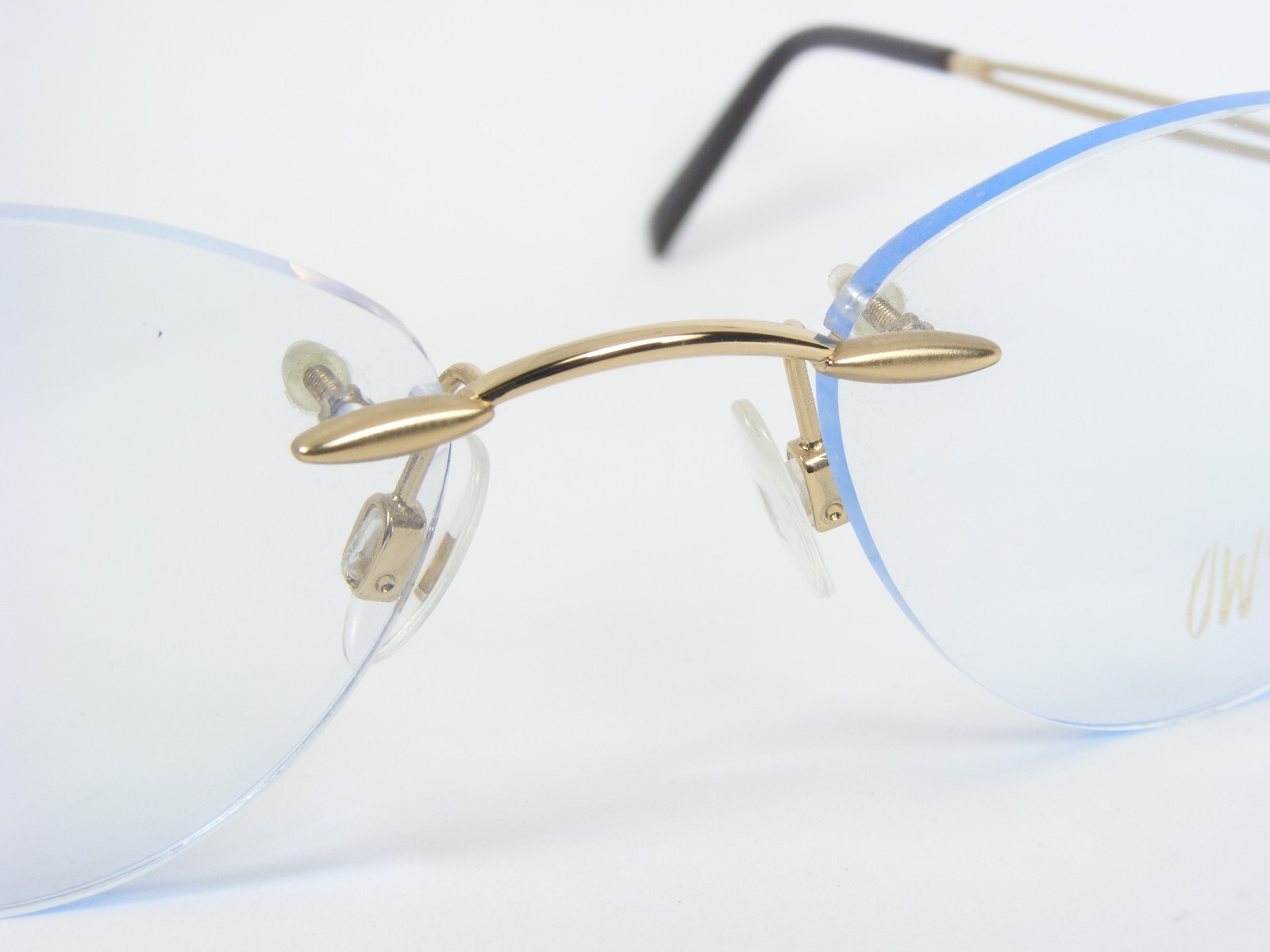 OWP design Mod.1551 031 GOLD EYEGLASSES GLASSES RIMLESS 52-18-135mm ...