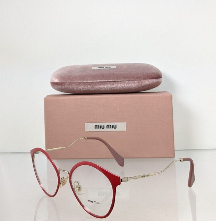 Brand New Authentic Miu Miu Eyeglasses VMU 52Q C4O - 1O1 Red Gold 52Q ...