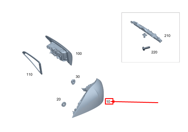 Mercedes-Benz GLE W167 2020 Left rear rear tail light lamp A1679061007 ...