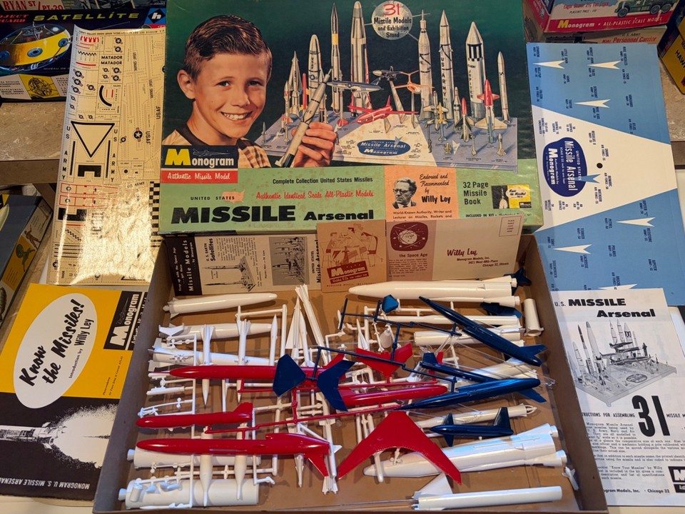 Vintage 1950s Monogram Willy Ley Space Lot: Missile Arsenal & Passenger ...