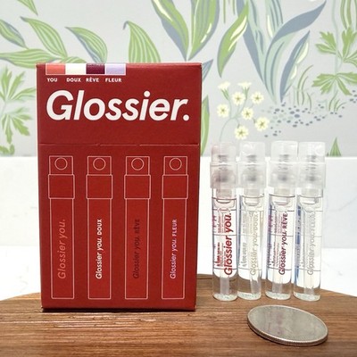 Glossier You Perfume Discovery Spray SAMPLE Set 4 x 0.5 oz/ 1.5mL NEW ...