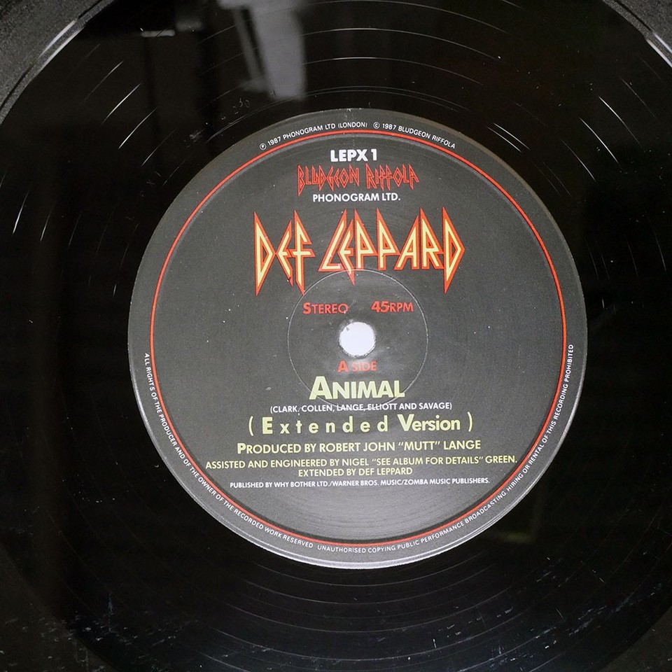 DEF LEPPARD ANIMAL BLUDGEON RIFFOLA LEPX1 UK 12 | eBay